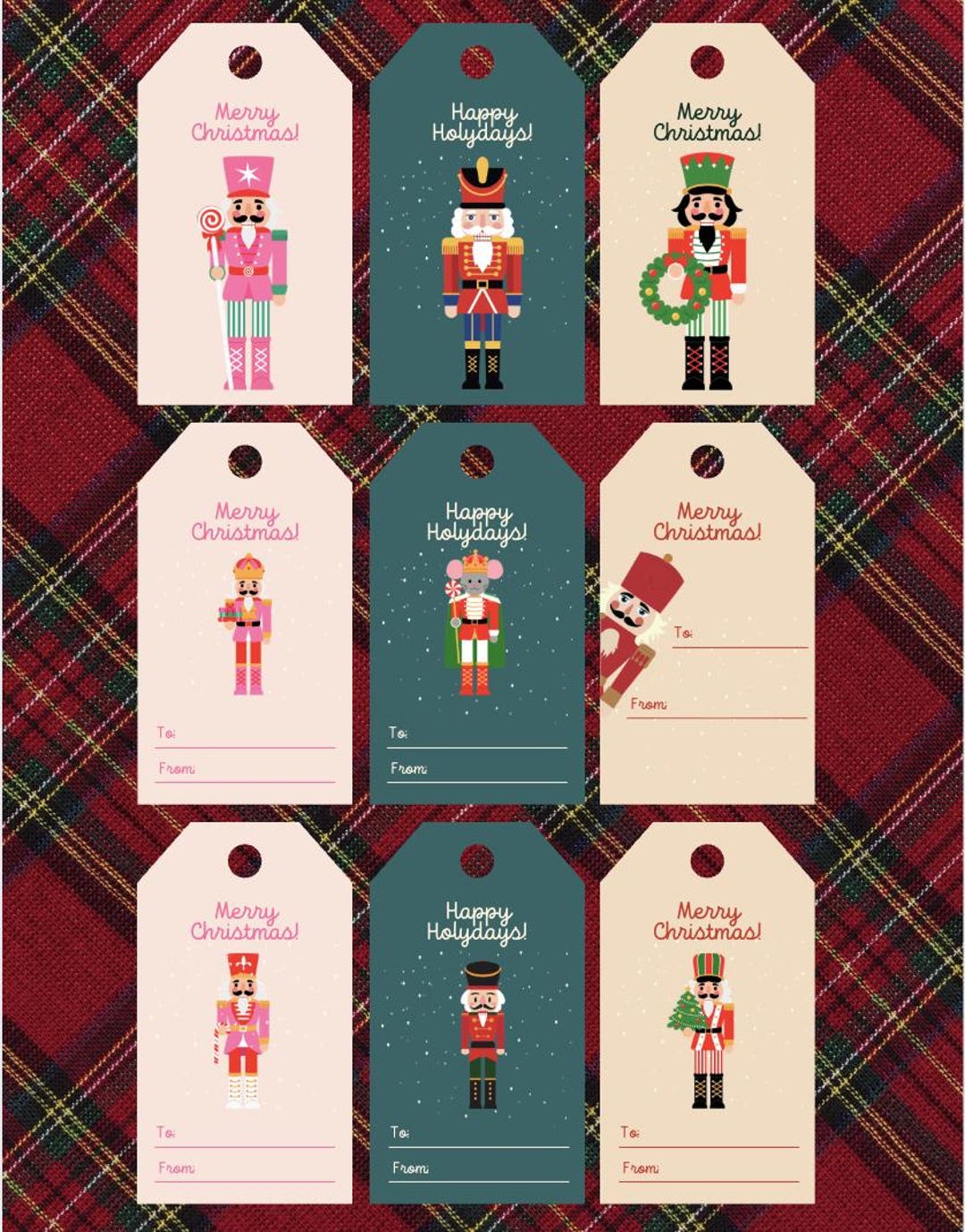 Nutcracker Christmas Gift Tags – Printable Holiday Labels (PDF) - Etsy