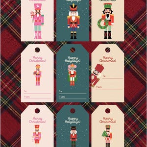 Nutcracker Christmas Gift Tags – Printable Holiday Labels (PDF) - Etsy