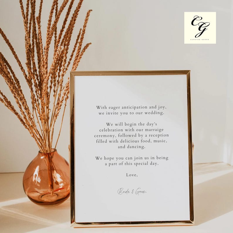 Wedding Invitation Sign, Calligraphy Wedding Design, Editable, Welcome ...