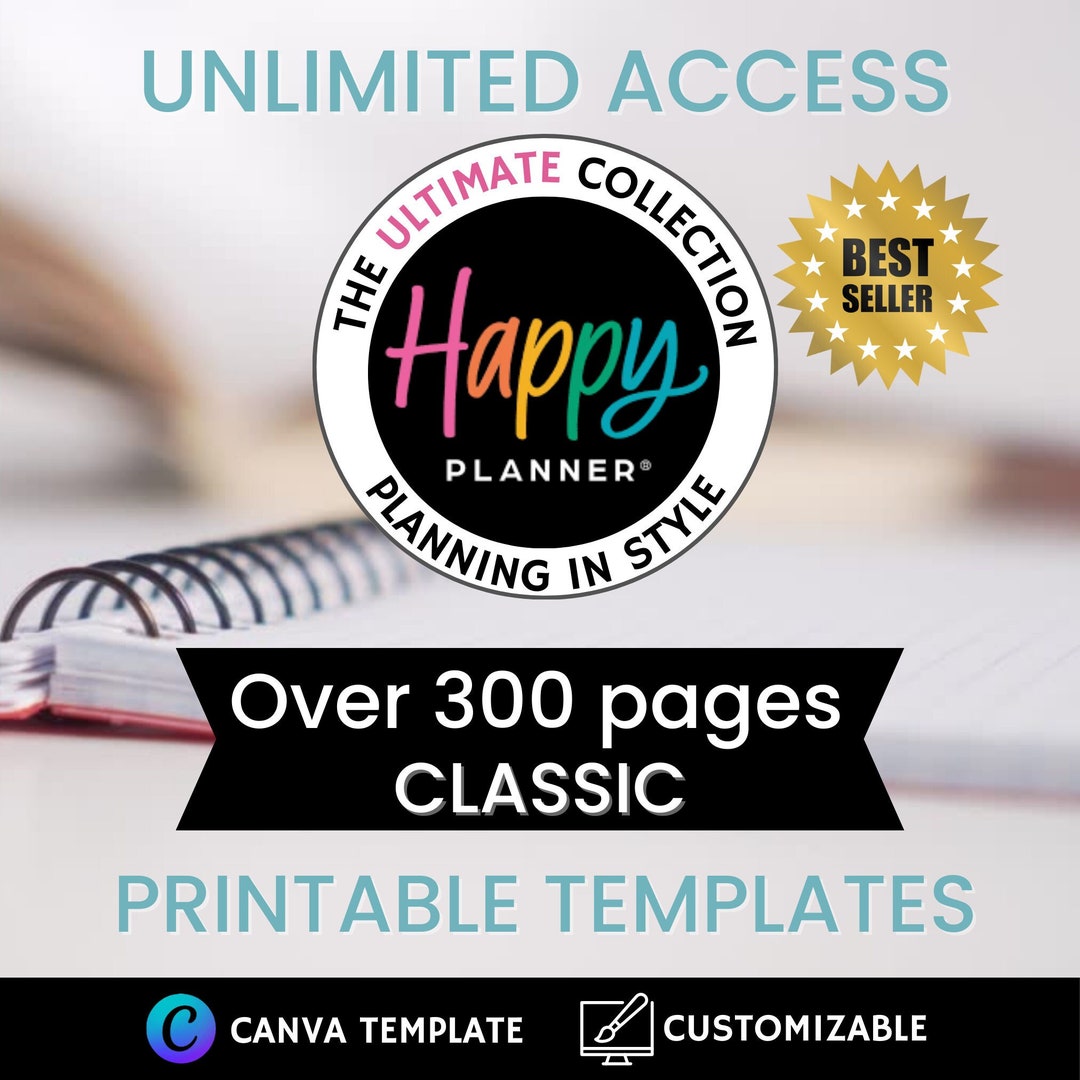 Happy Planner Template Ultimate Collection, Printable Planner Set ...