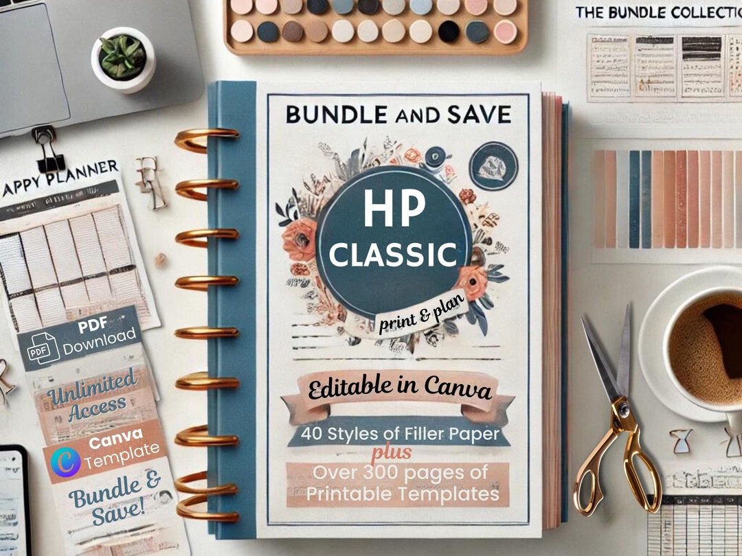 Classic Size Planner Printable Editable Daily Planner Inserts Undated ...