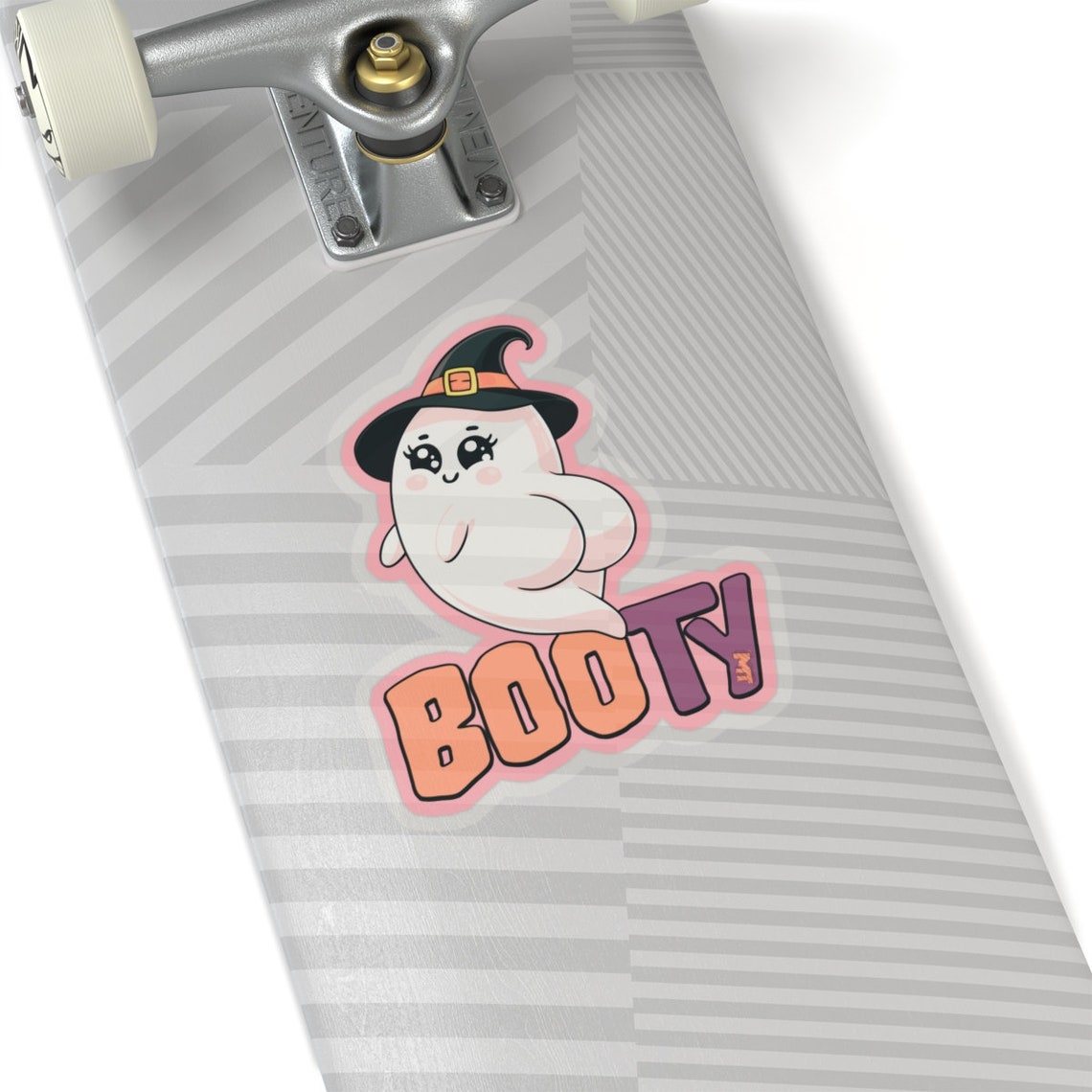 Booty Ghost Kiss-cut Sticker, Funny Halloween Decal, Cartoon Ghost With ...