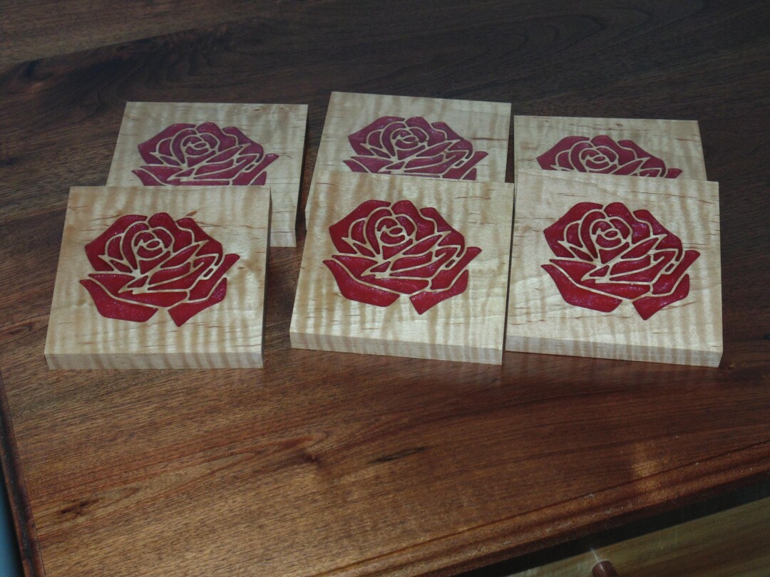 Rose Coasters - Etsy