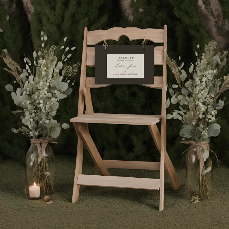 Editable Reserved Seat Template for Weddings | Personalized "in Loving ...