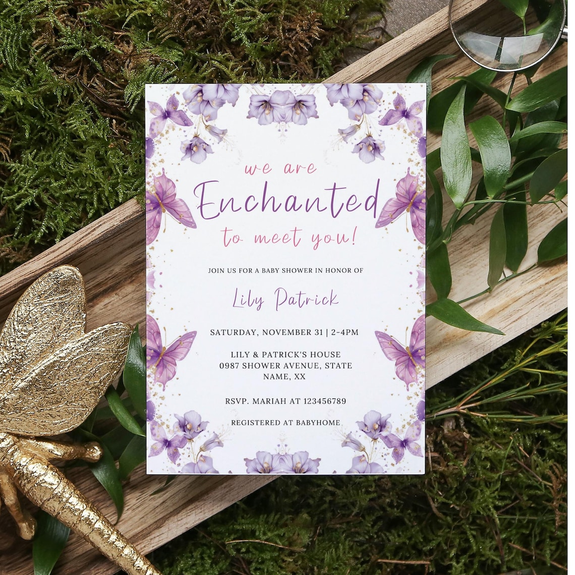 Enchanted to Meet You Baby Shower Invitation, We're Enchanted to Meet ...