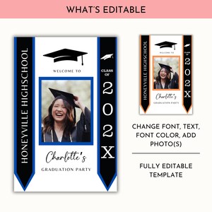 Graduation Party Welcome Sign Template, Grad Party Celebration ...