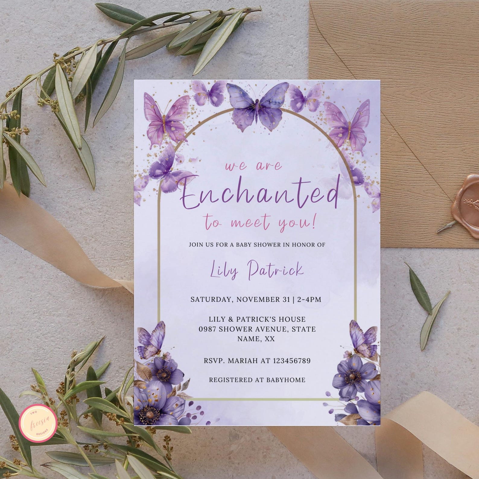 We Are Enchanted to Meet You Baby Shower Invitation, We're Enchanted to ...