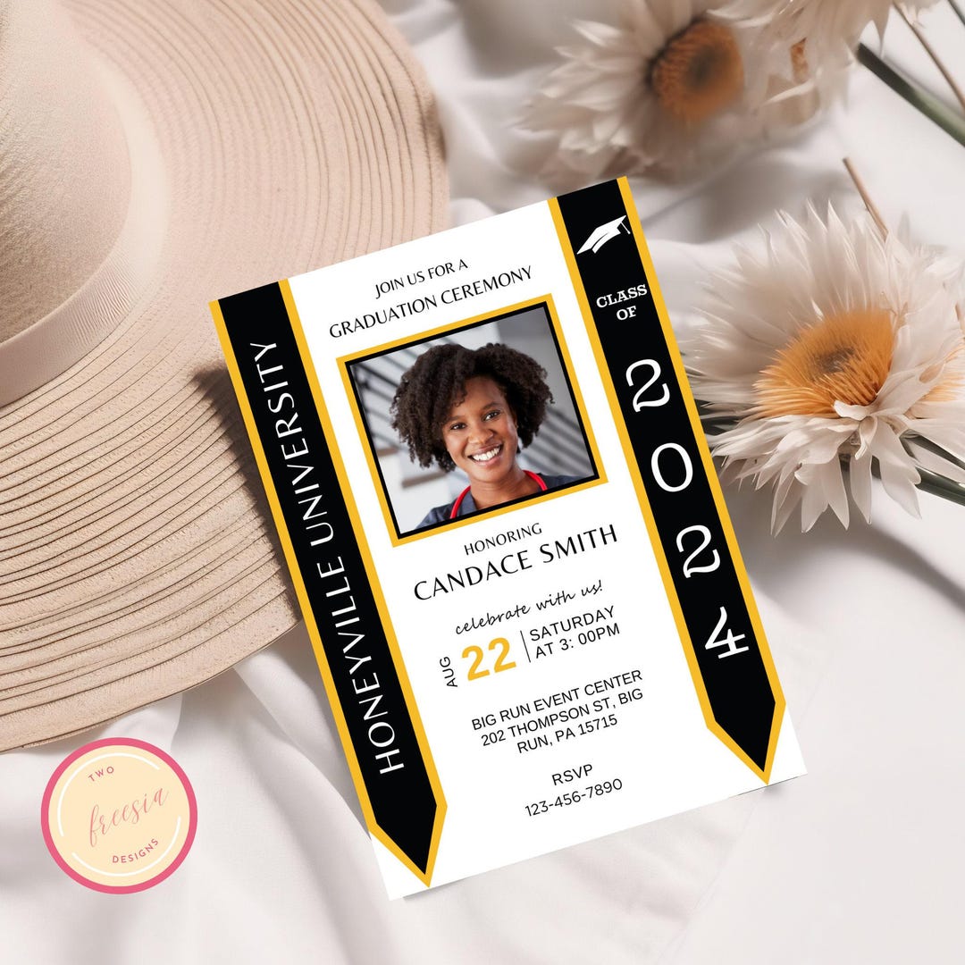 Graduation Invitation Template - 2025 Graduation Party Invitation ...