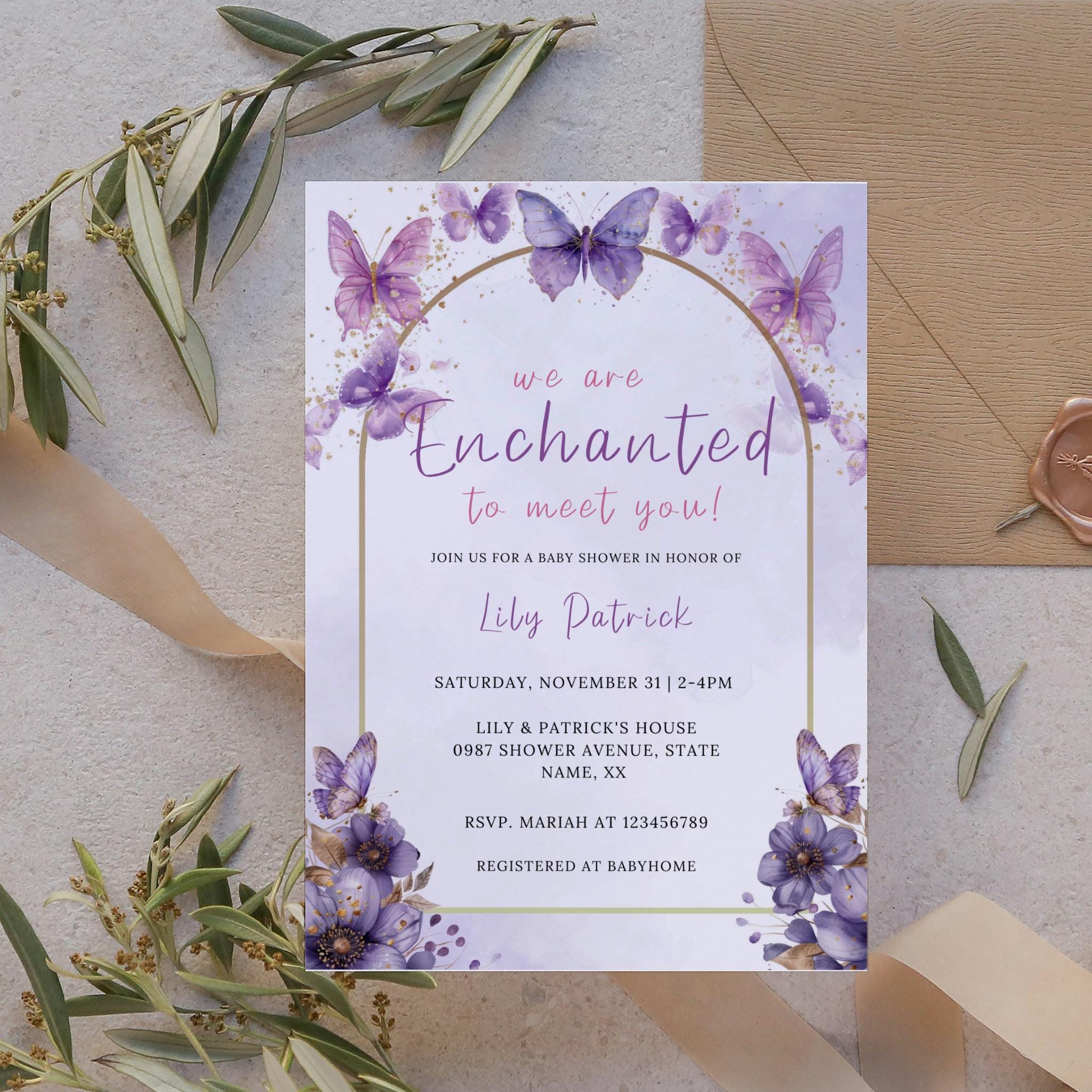 We Are Enchanted to Meet You Baby Shower Invitation Bundle, We're ...