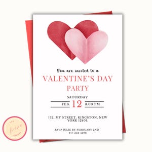 Editable Valentine's Invitation Template - Valentine's Day Invitation ...