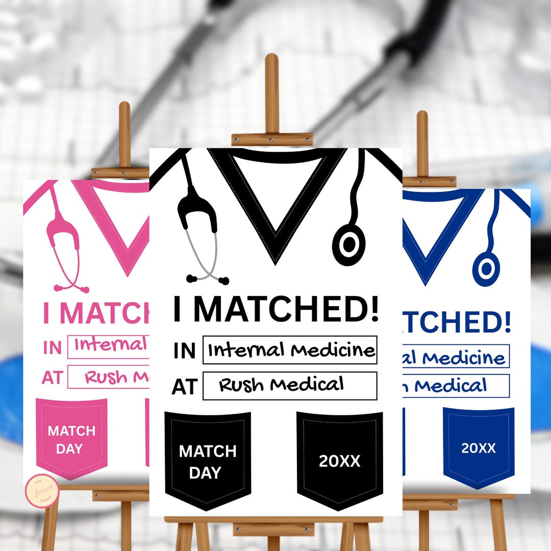 Editable Residency Match Day Party Sign 2026 | Digital Download | Q5H9D ...