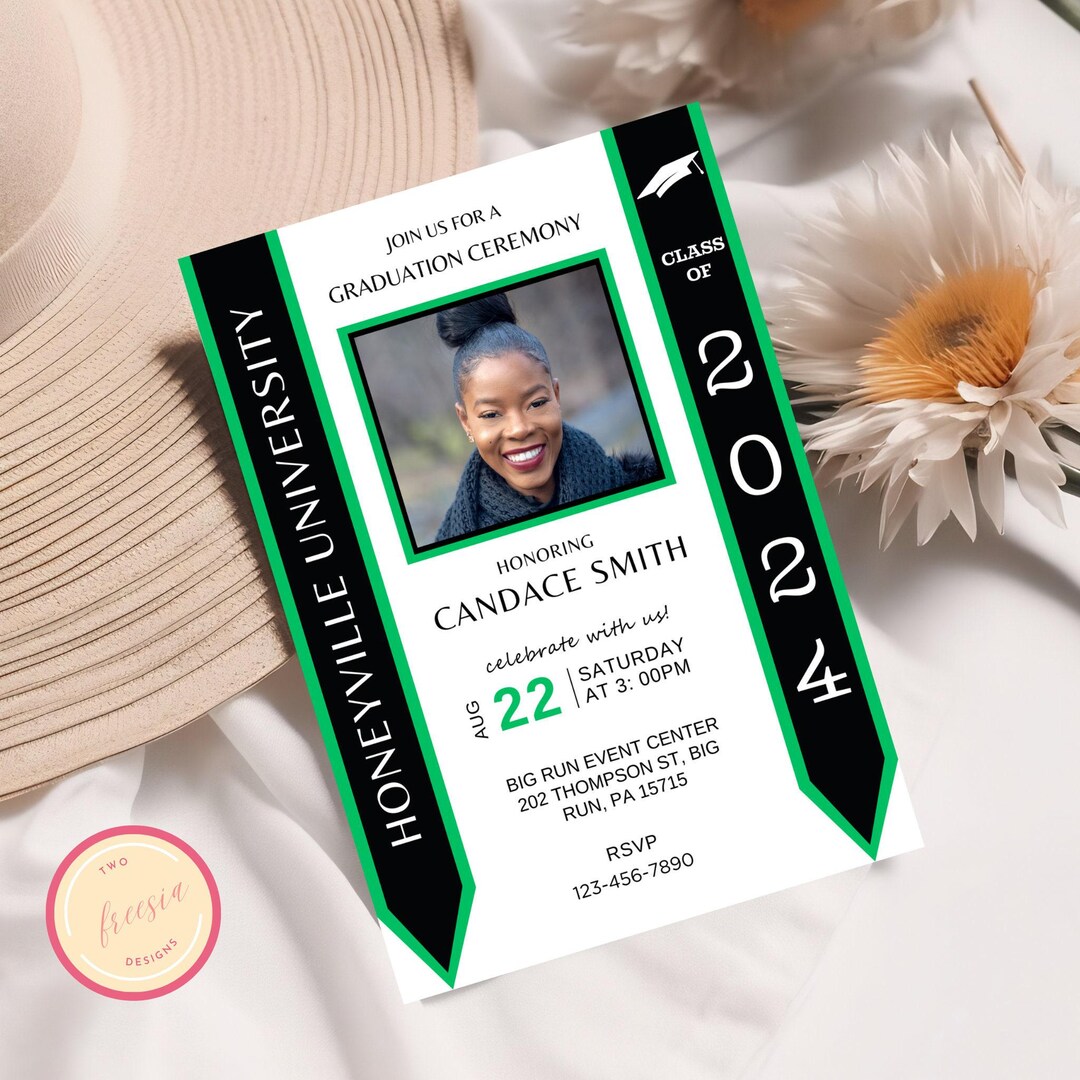 2025 Graduation Party Invitation Template - Photo Graduation Invite ...