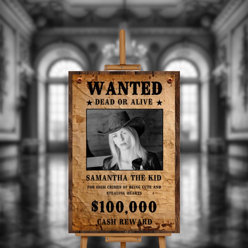 Wanted Poster Template, Custom Editable Wanted Poster Welcome Party ...