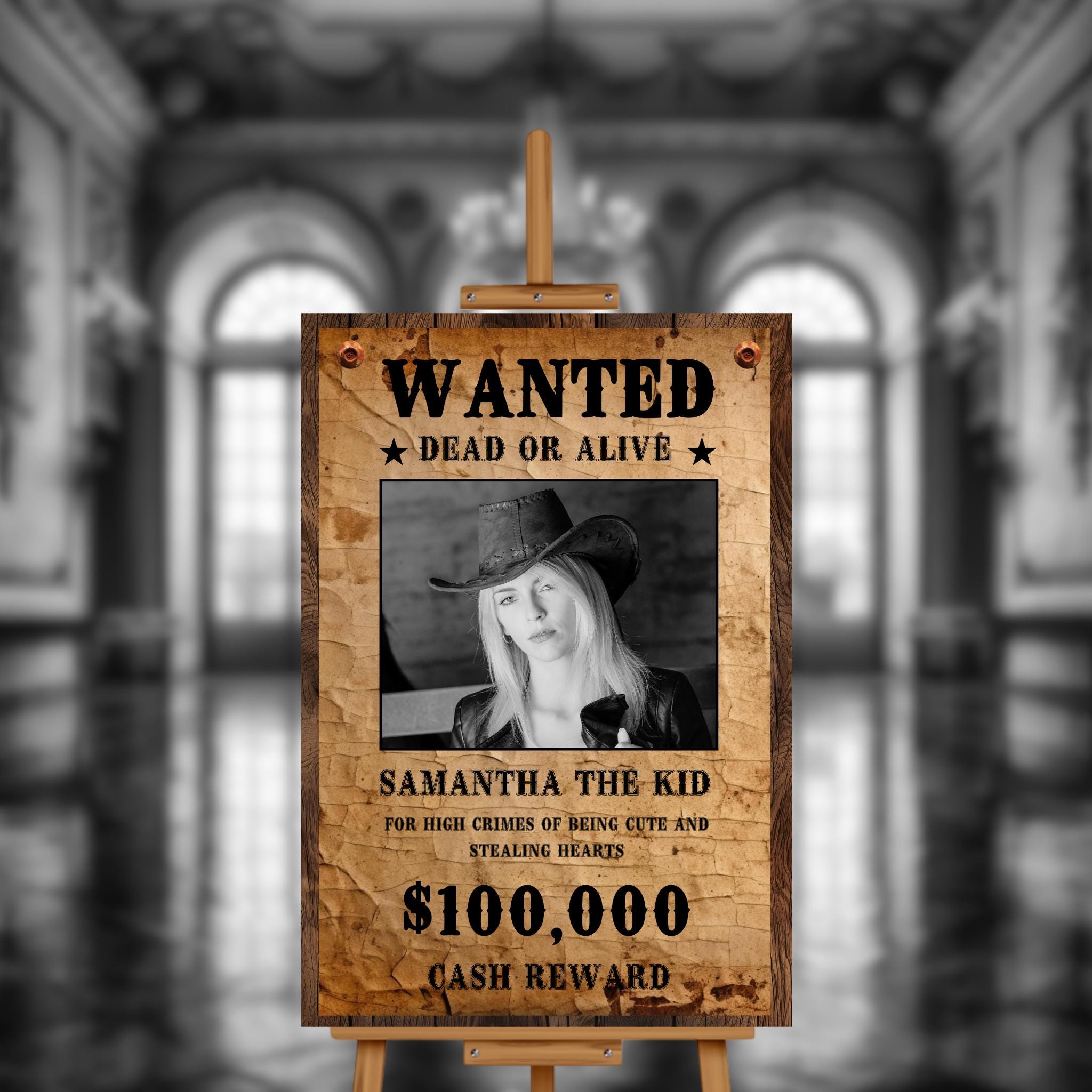 Wanted Poster Template, Custom Editable Welcome Party Sign, Wild West ...