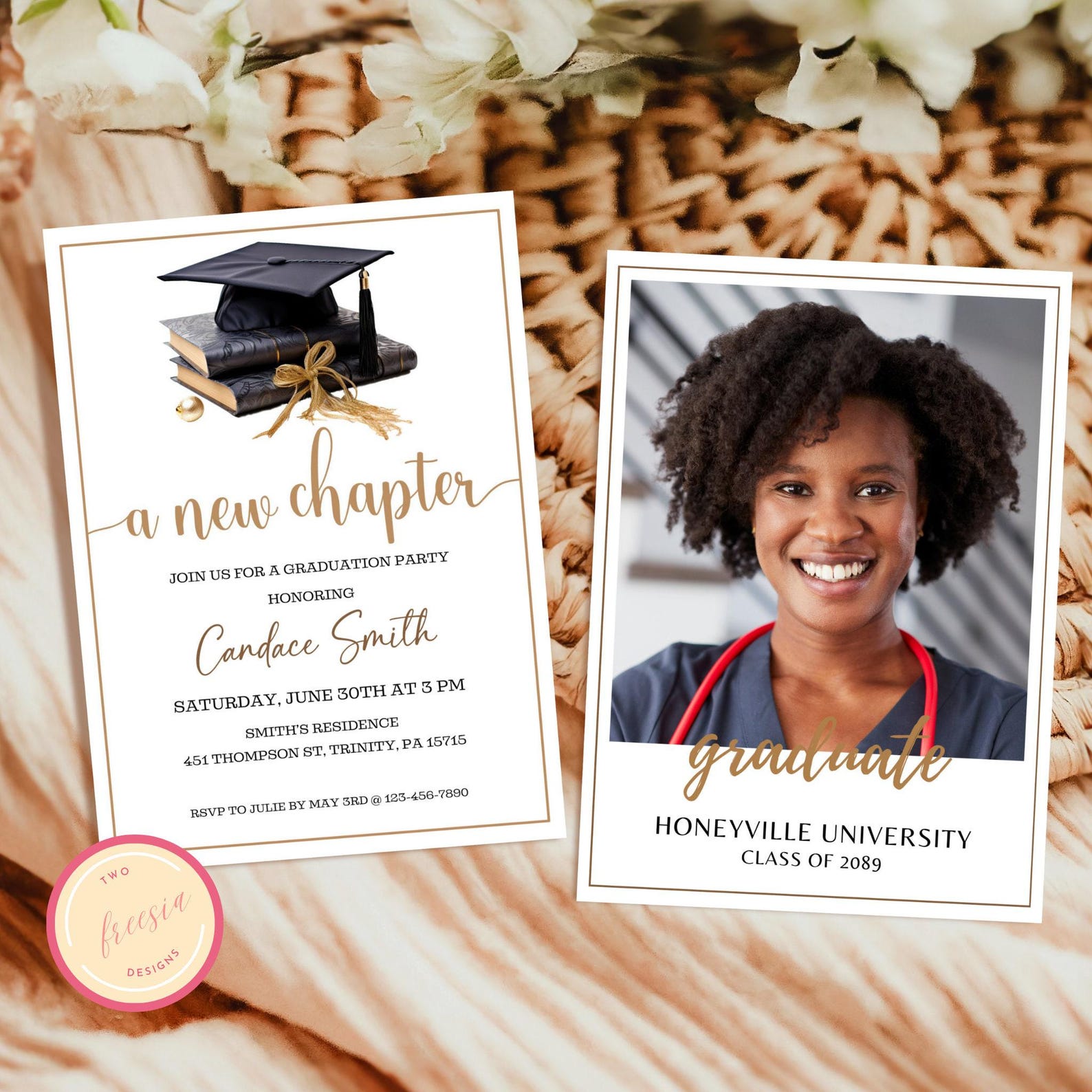 Graduation Invitation Template - Photo Graduation Invite - Editable ...