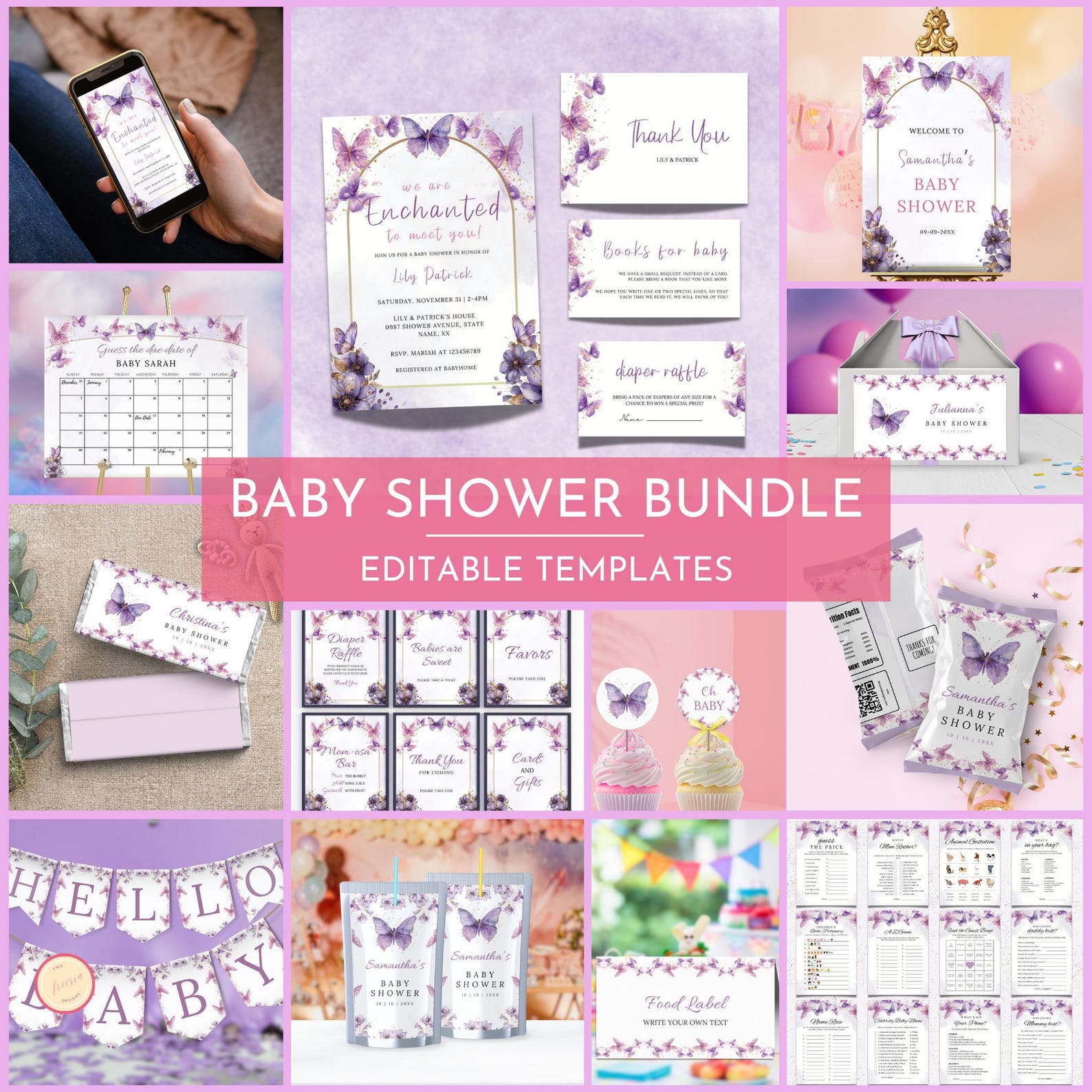 We Are Enchanted to Meet You Baby Shower Bundle, We're Enchanted to ...