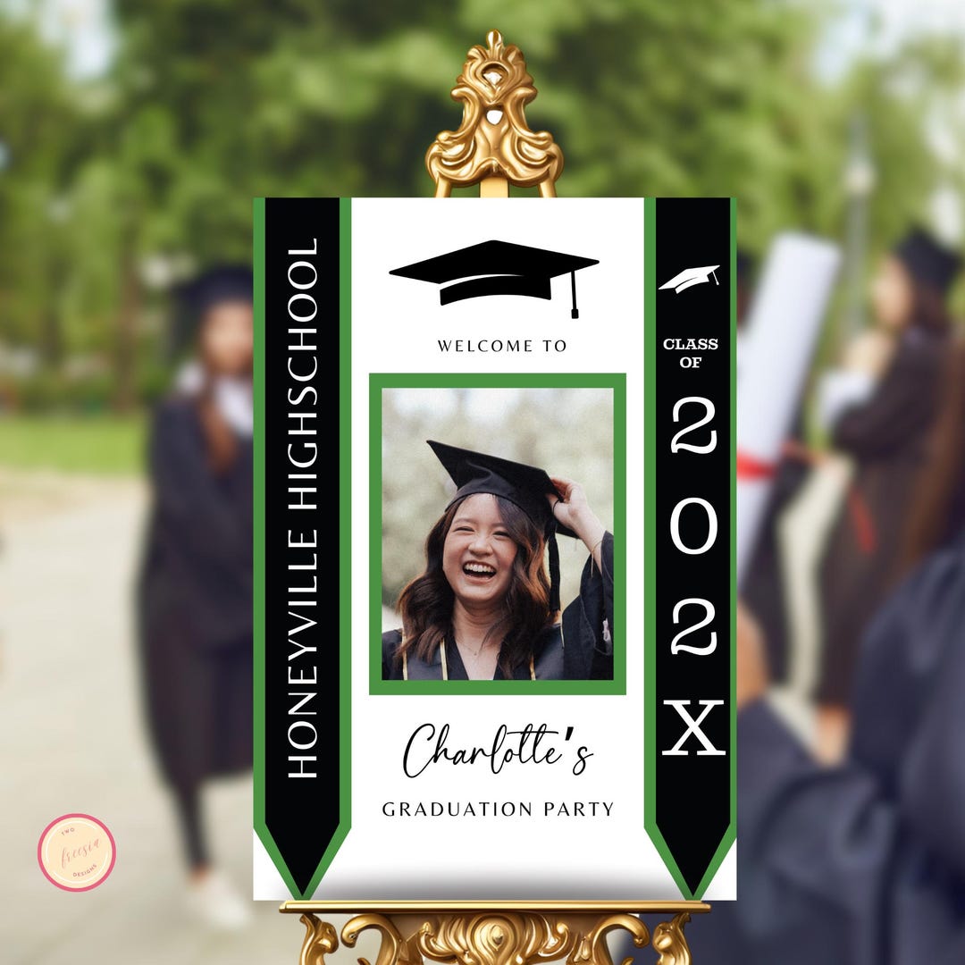 Graduation Party Welcome Sign Template, Grad Party Celebration ...