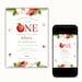 Editable Apple First Birthday Invitation Template - Printable Apple ...