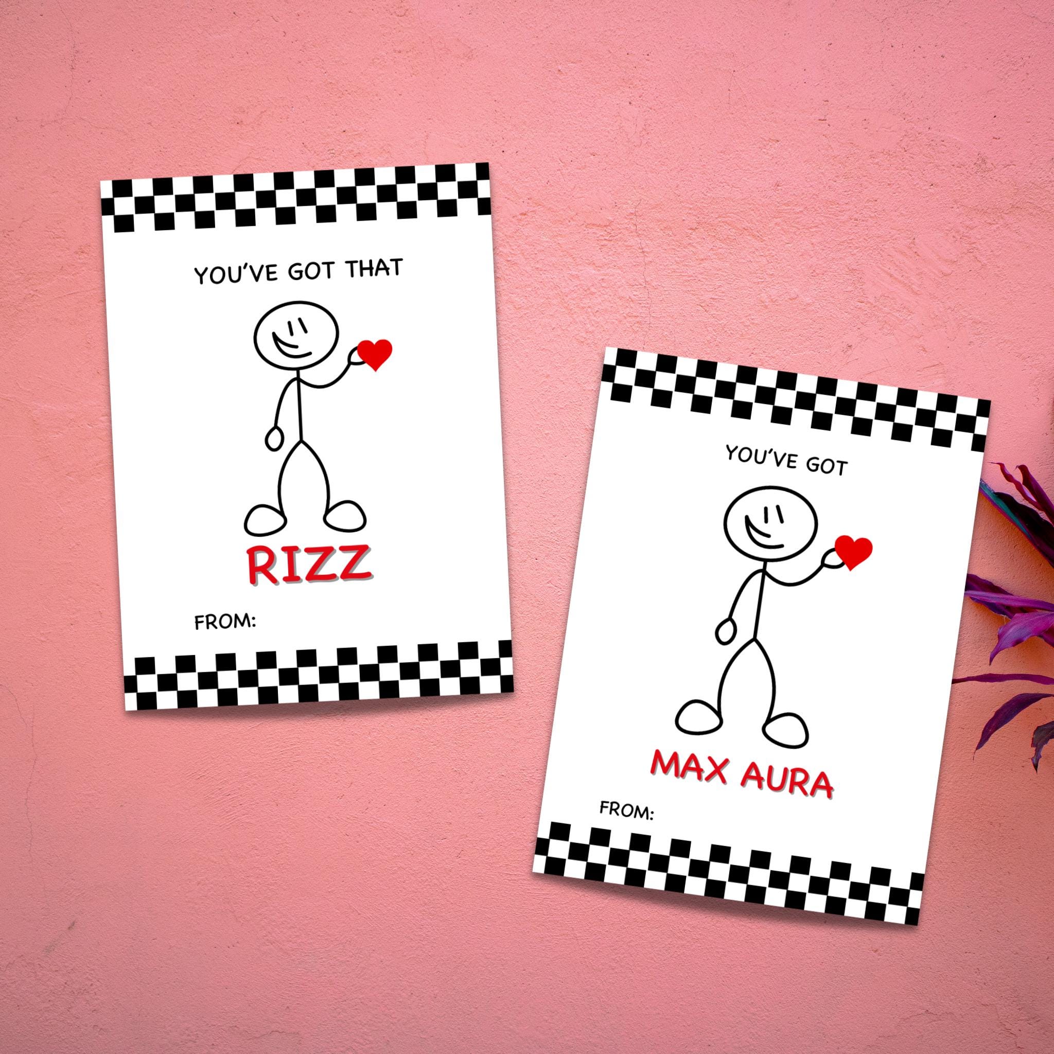 Gen Z Slang Valentine Cards, Funny Printable Classroom Valentine, Kids ...