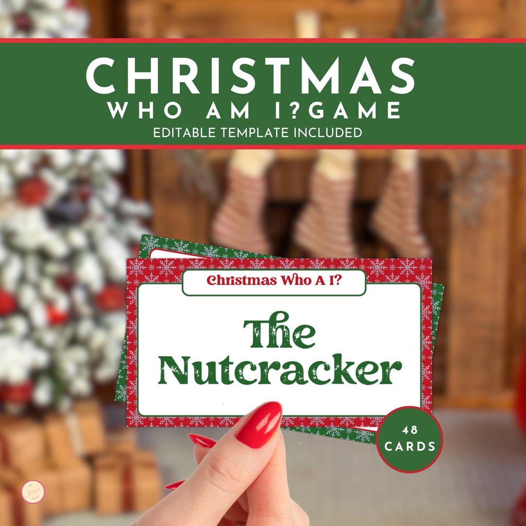 Who Am I Christmas Party Game for Family, Work Party | 48 Characters to ...