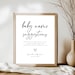 Baby Name Suggestions Sign & Card Template, Modern Baby Shower Sign ...