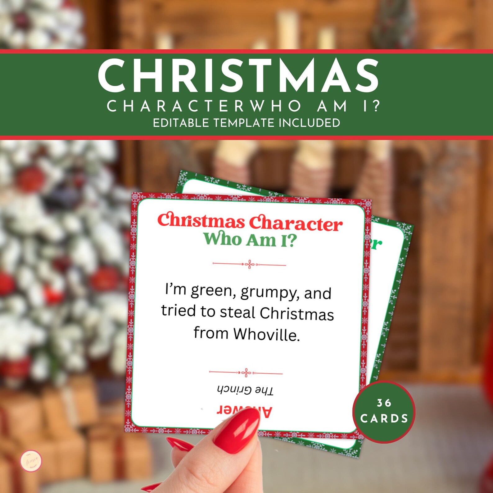 Character Who Am I Christmas Party Game for Kids, Adults, Family, or ...