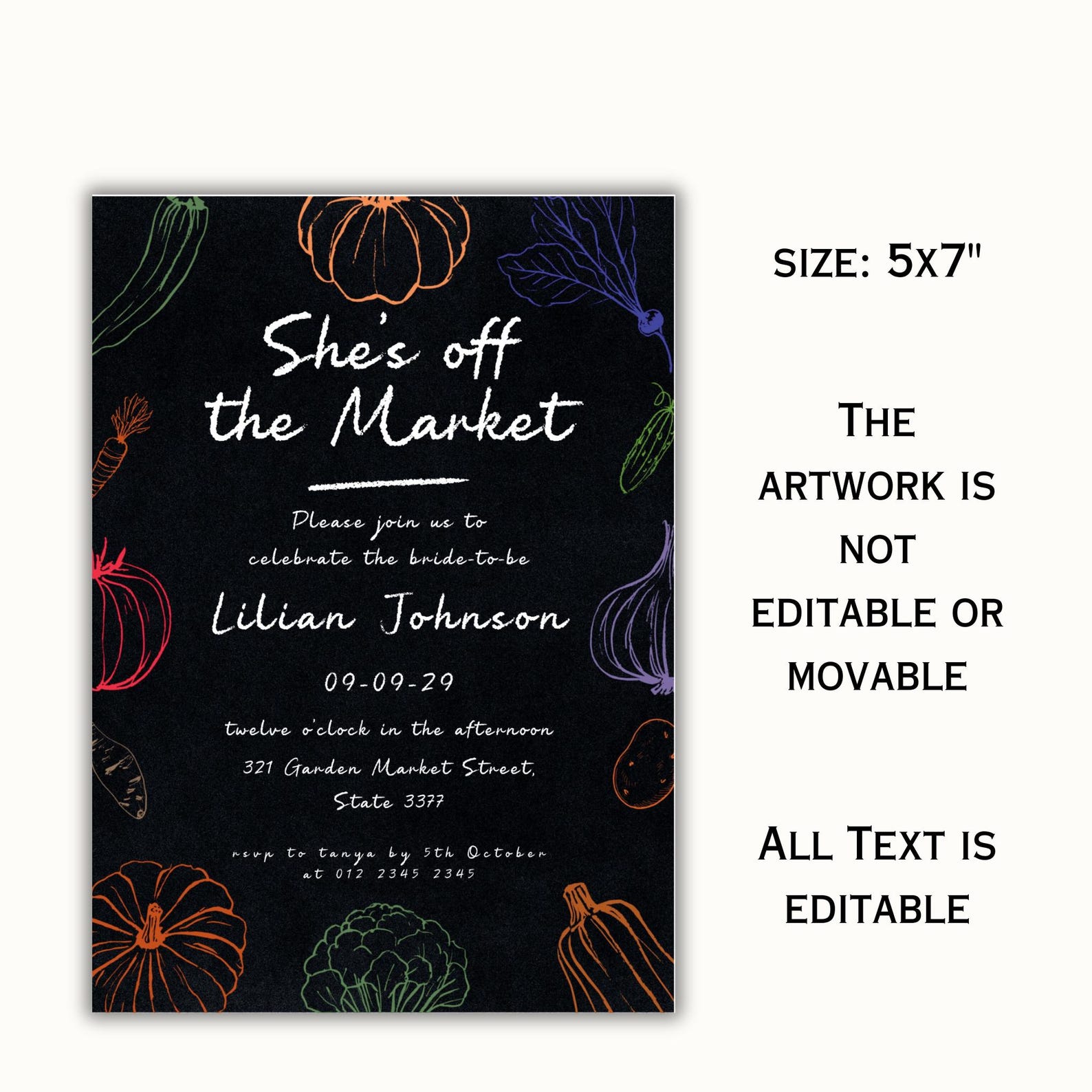She's off the Market Invitation Template, Fresh off the Market Bridal ...