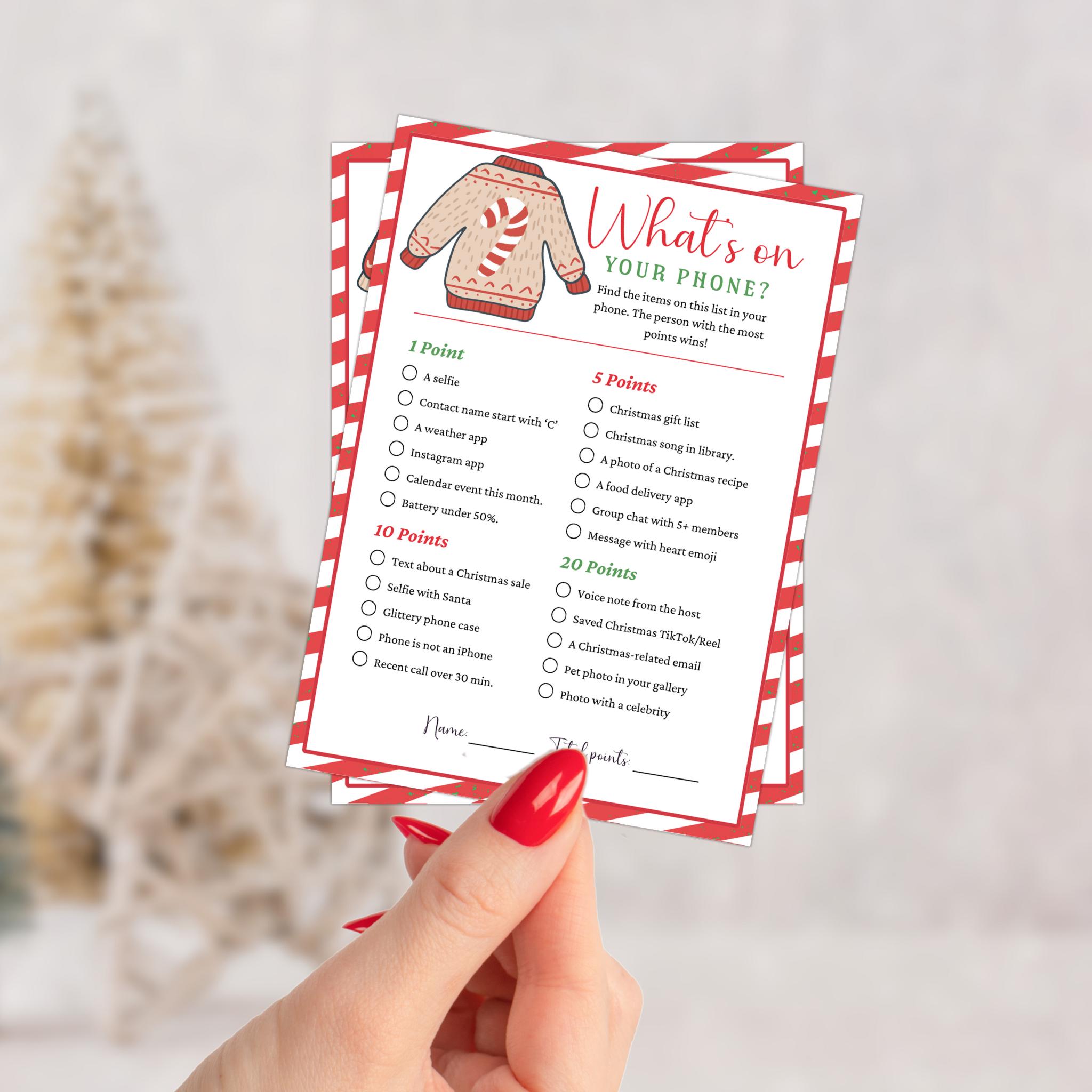 12 Printable Ugly Sweater Christmas Party Game Bundle, Printable Party ...