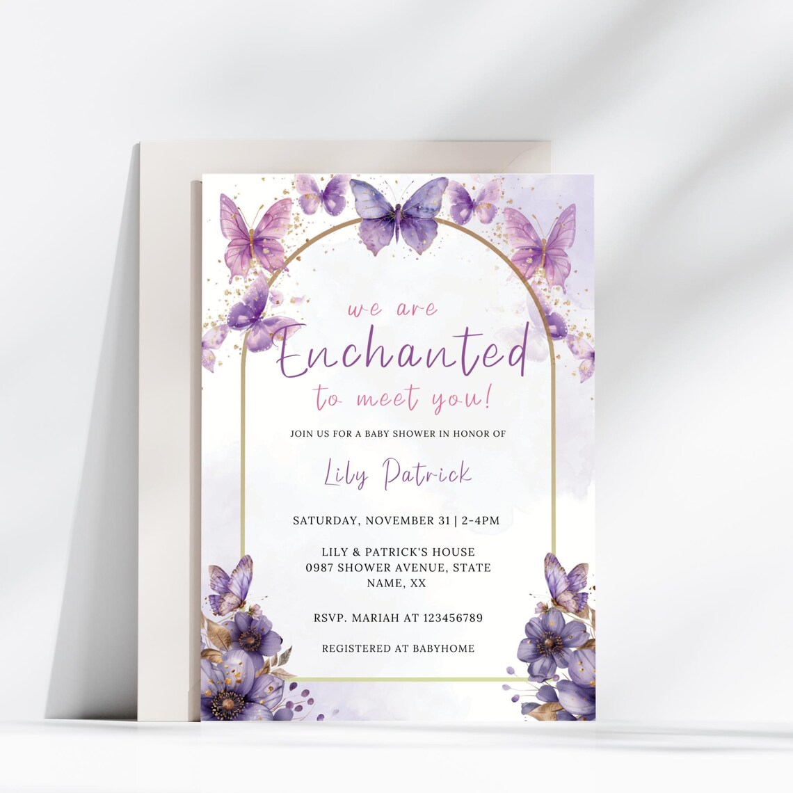 We Are Enchanted to Meet You Baby Shower Invitation, We're Enchanted to ...