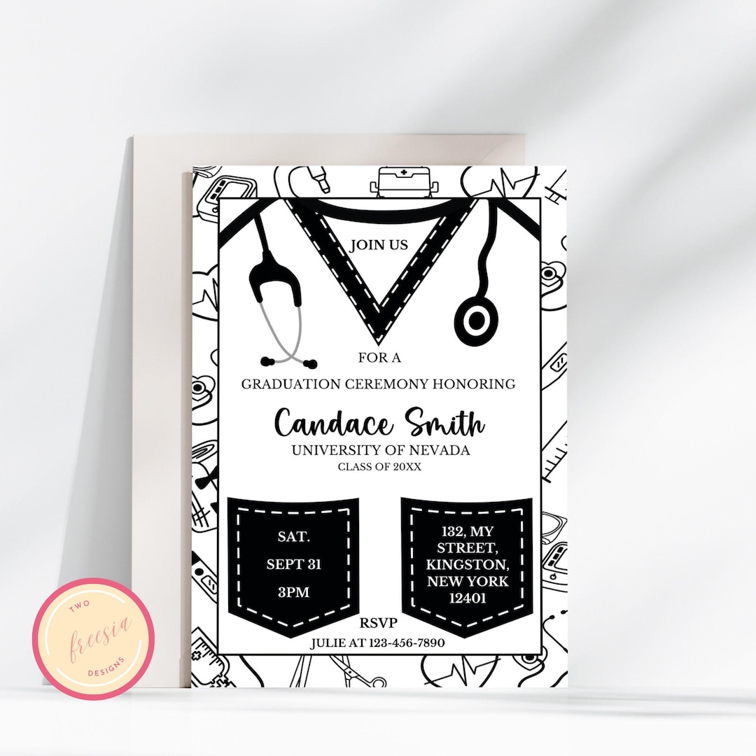 Nursing School - Nurse Graduation Announcement - Bsn - Rn Graduation ...