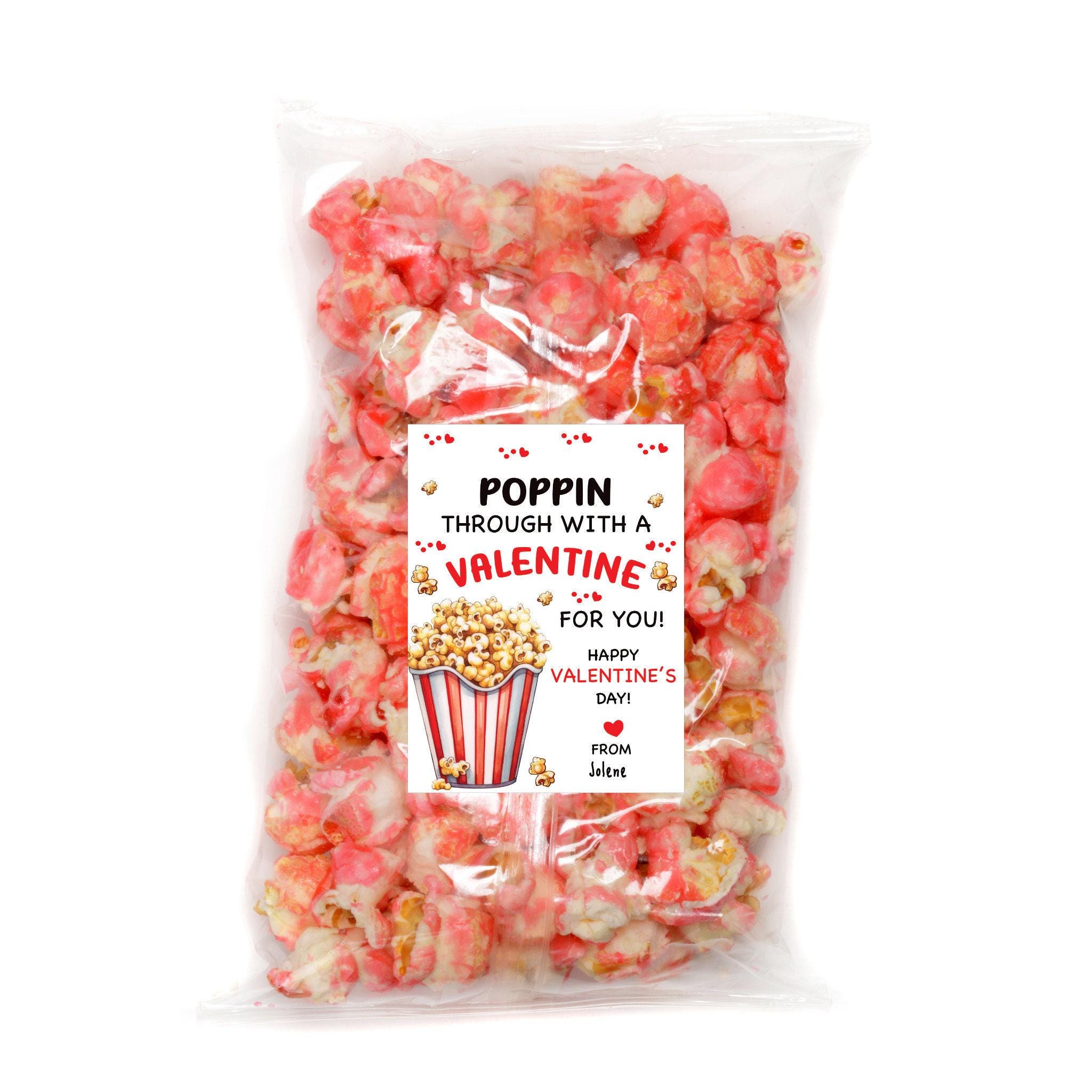 Printable Popcorn Valentine Gift Tag Template - Popcorn Valentine's Day ...
