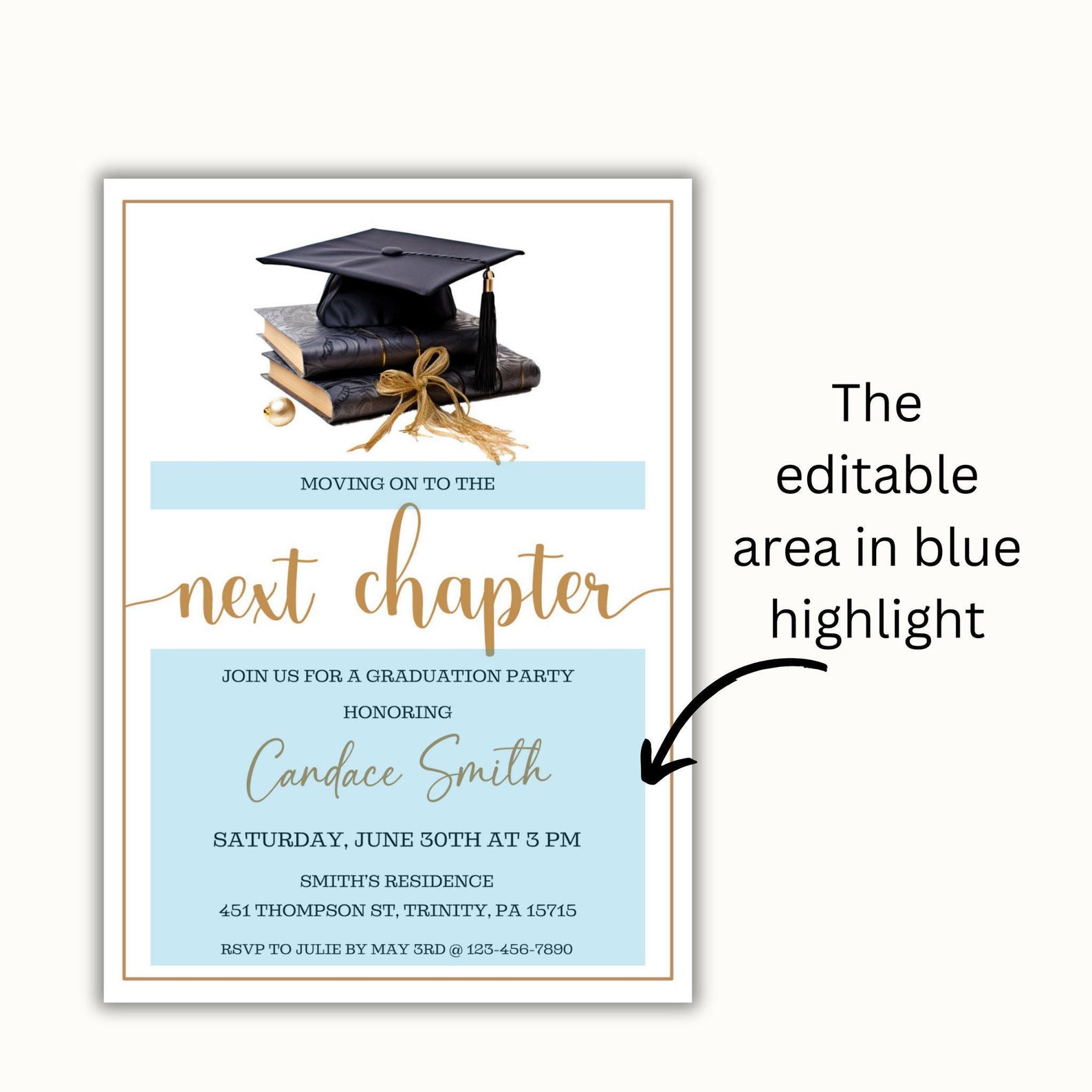 Editable Modern Graduation Announcement - Graduation Invitation ...
