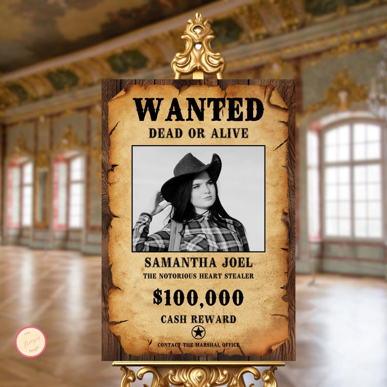 Custom Editable Wanted Poster Template, Wanted Poster Welcome Party ...