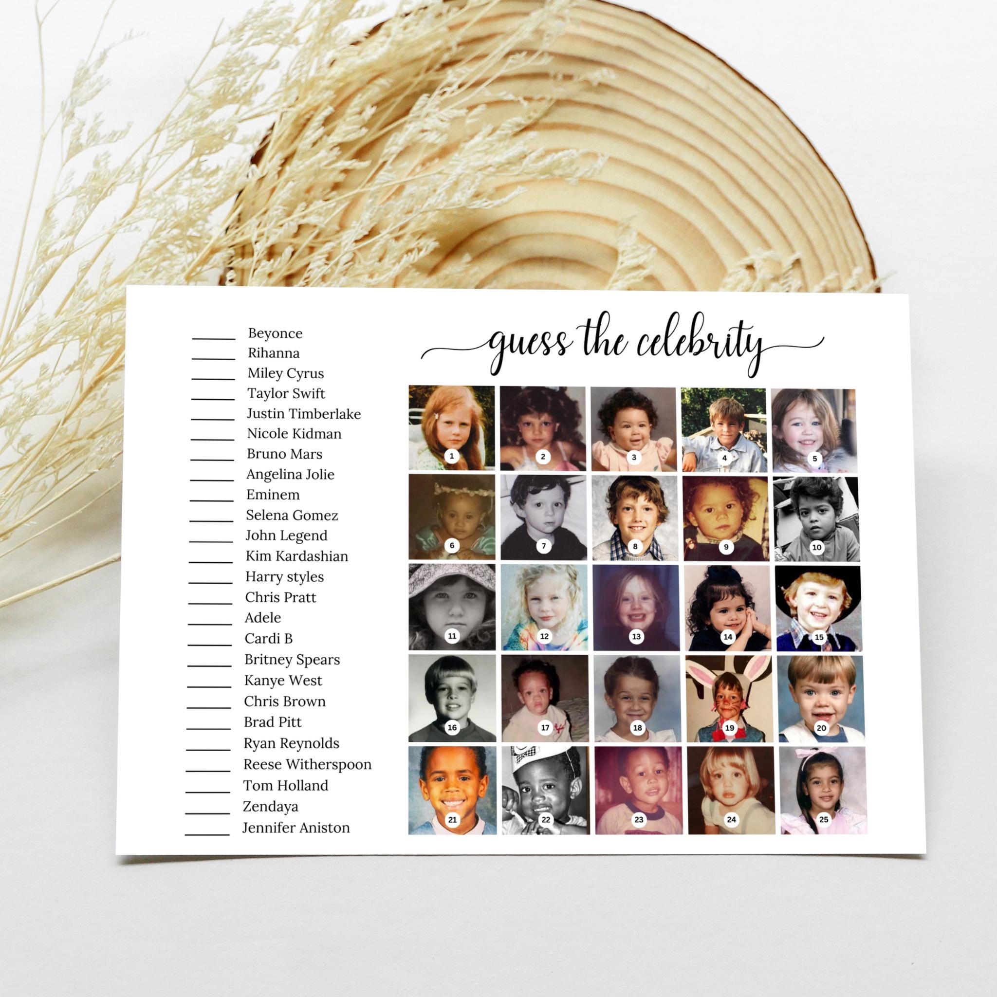 Guess the Celebrity Baby Shower Game, Who is That Baby, Guess the ...