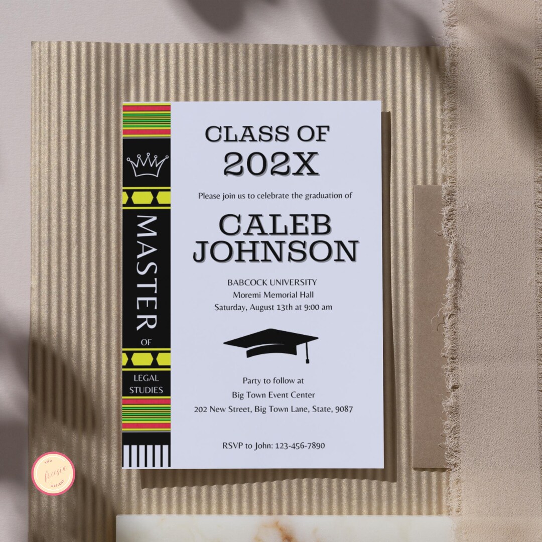 Graduation Party Invitation Template - Modern Graduation Announcement ...