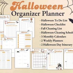 Retro Halloween Digital Planner Printable Halloween Party Planner ...