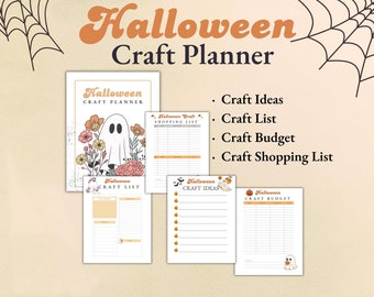 Retro Halloween Digital Planner Printable Halloween Party Planner ...
