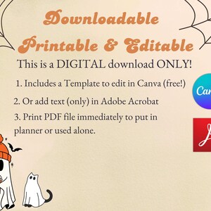 Retro Halloween Digital Planner Printable Halloween Party Planner ...