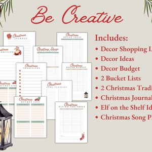 Vintage Christmas Planner Printable Holiday Planner Digital Download ...