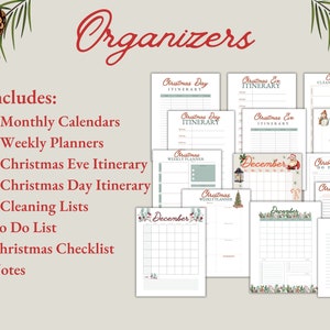 Vintage Christmas Planner Printable Holiday Planner Digital Download ...