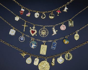 Charm Necklaces - Etsy UK