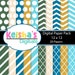 Beach Themed Pattern Digital Paper Commercial Use, Polka Dots, Strips ...