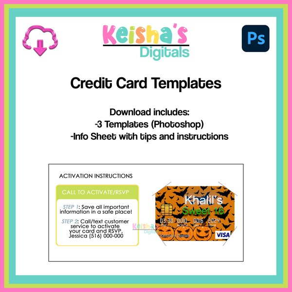 Credit Card Invitation - Etsy