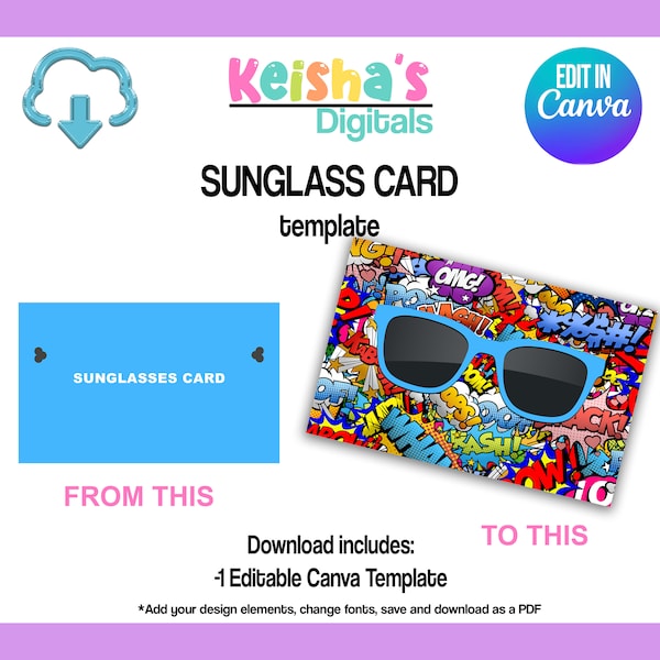 Sunglasses Printable - Etsy