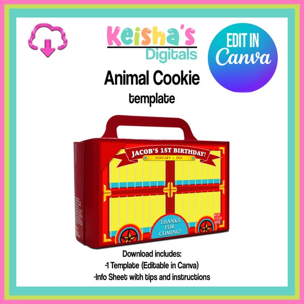 Animal Cracker Label - Etsy