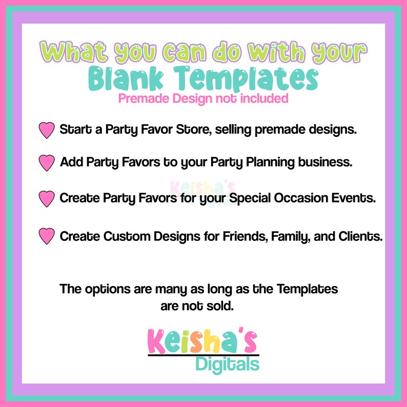 Credit Card Invitation Blank Template, DIY Party, PSD Files, Create ...