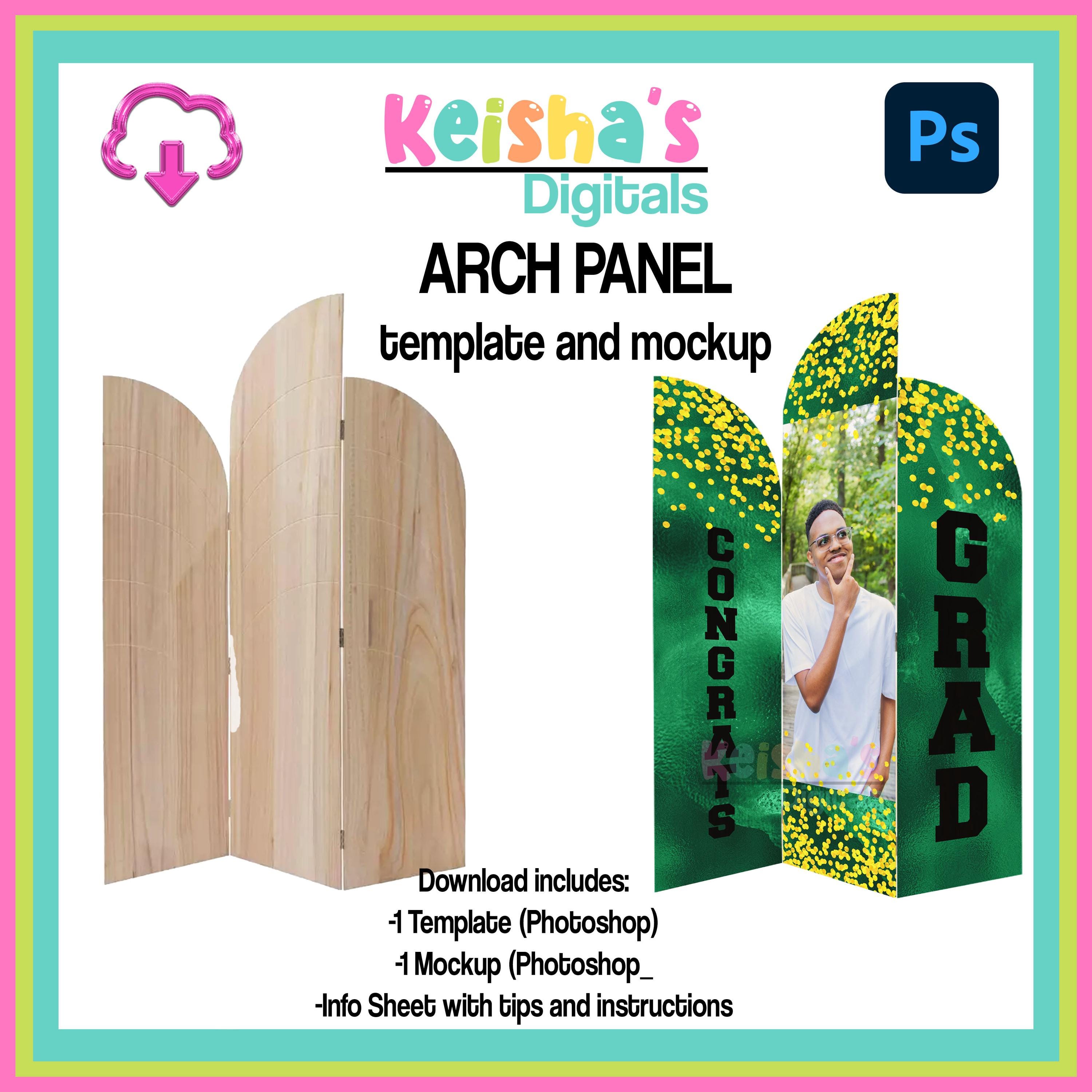 Arched Panel Background Blank Template, Party Decor, DIY Party, PSD ...