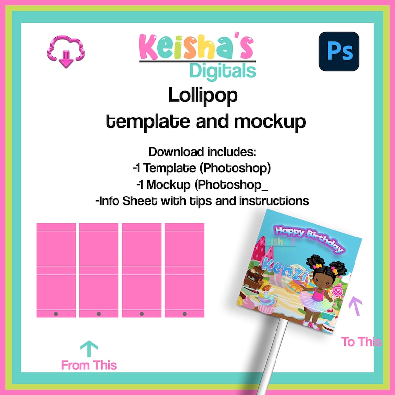 Lollipops Holder Template - Etsy