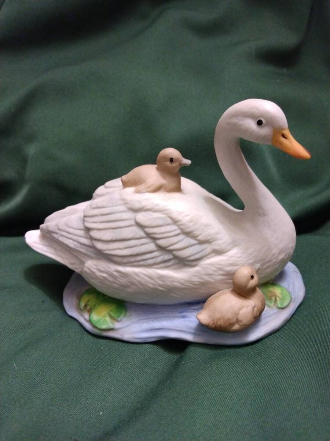 Vintage Swan Family Homco Momma Swan and Babies #1467 Figurine Pond ...