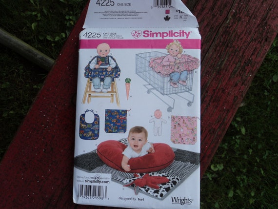 Simplicity Sewing Pattern Baby Accessories Bibs High Chair | Etsy